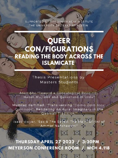 Celebratory Presentation of Masters Theses: "Queer Con/Figurations: Reading the Body Across the ...