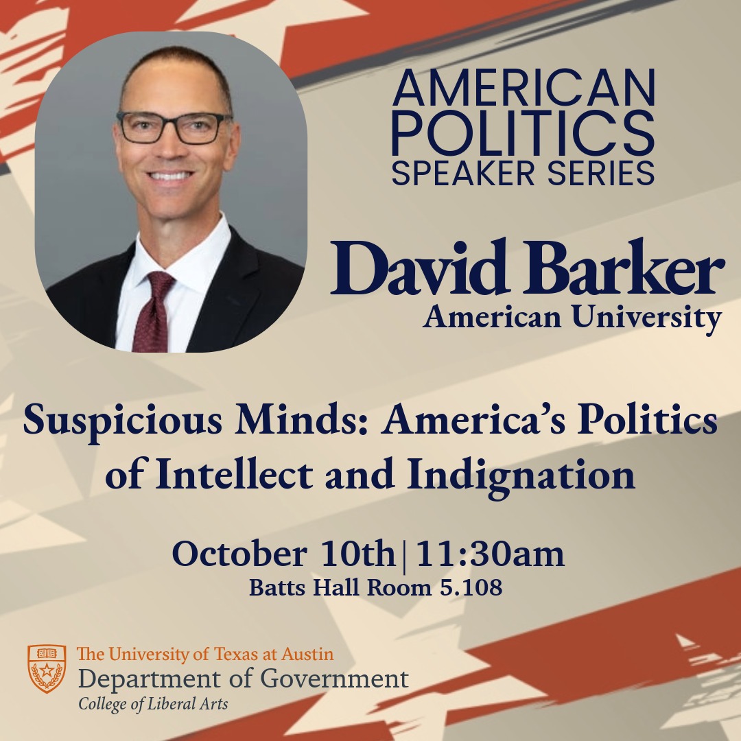 American Politics Speaker Series- David Barker (American University)>