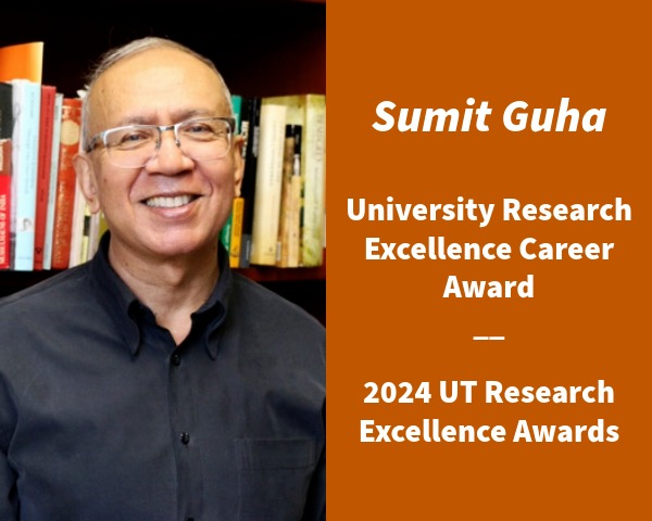 Sumit Guha selected winner of the University Research Excellence Career Award>