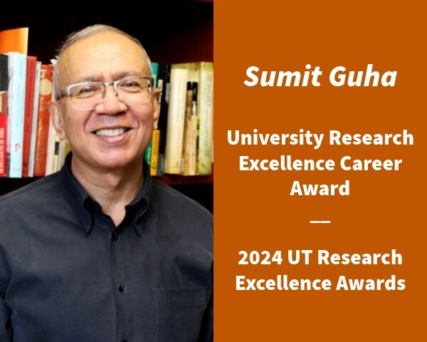 Sumit Guha Selected as Winner of the University Research Excellence ...