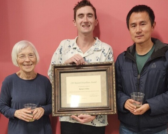 Ronan O'Shea recipient of the 2024 Research Excellence Award> Ronan O'Shea recipient of the 2024 Research Excellence Award>